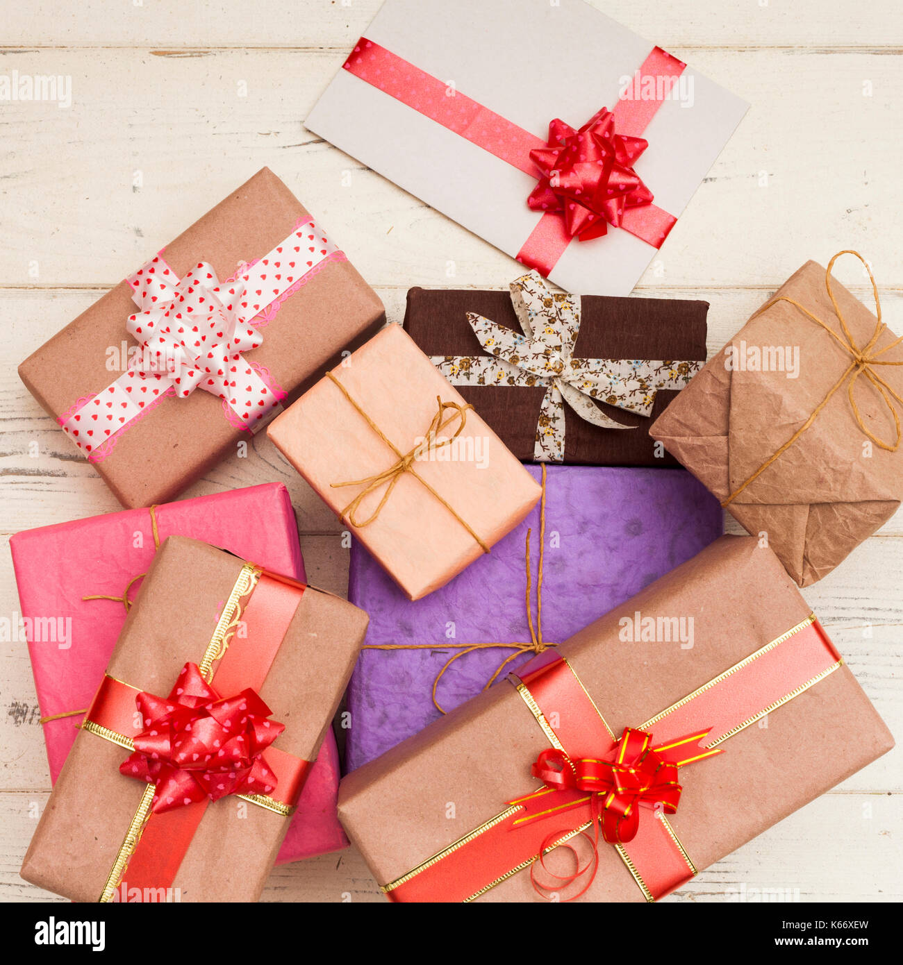 Wrapped gifts geometric hi-res stock photography and images - Alamy