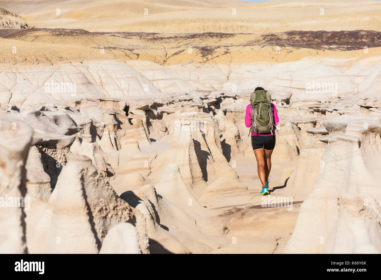 Native American woman hiking in desert Stock Photo - Alamy