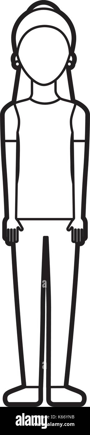 female character standing woman casual clothes Stock Vector Image & Art ...