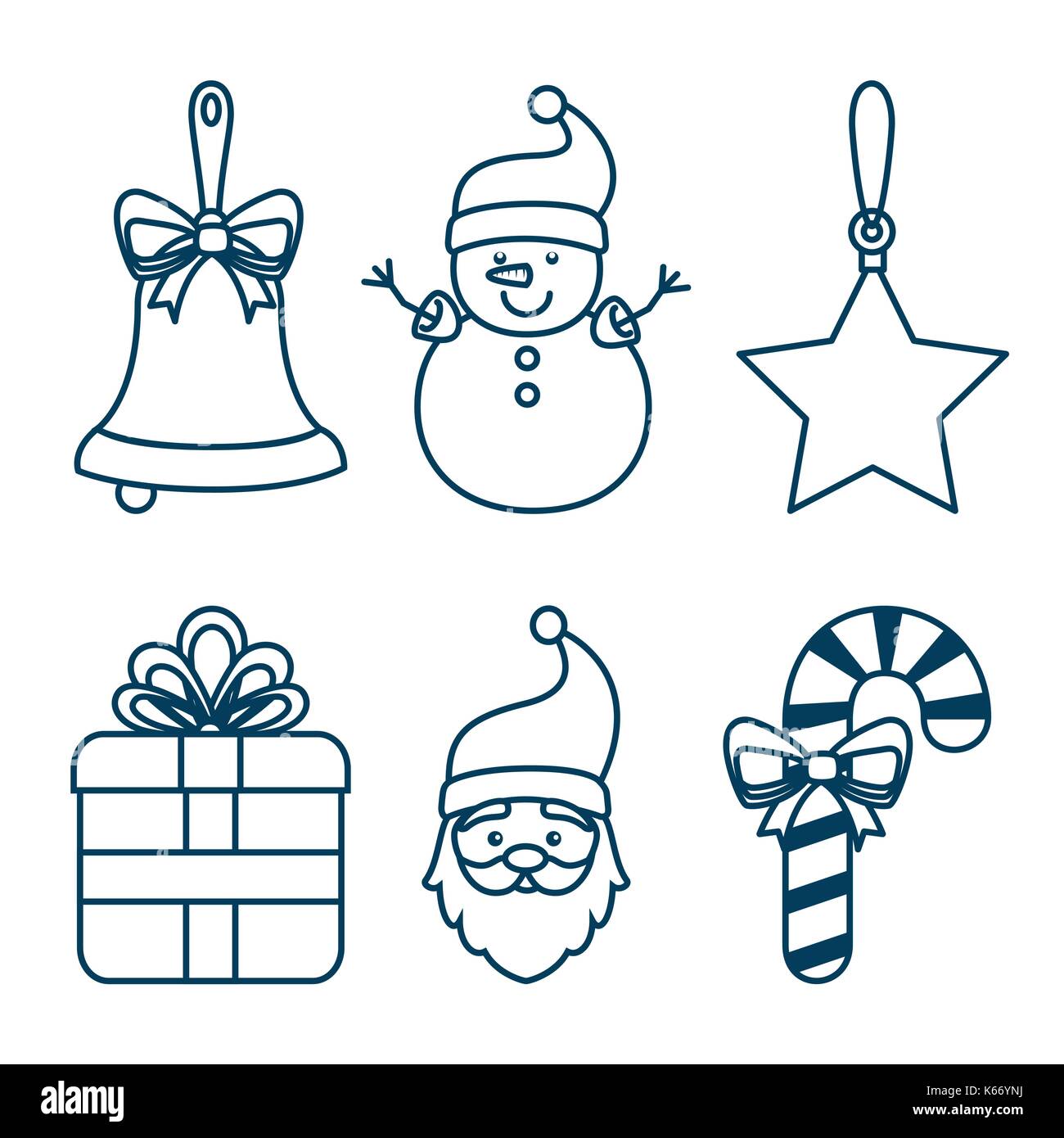 christmas holiday decoration set Stock Vector Image & Art - Alamy
