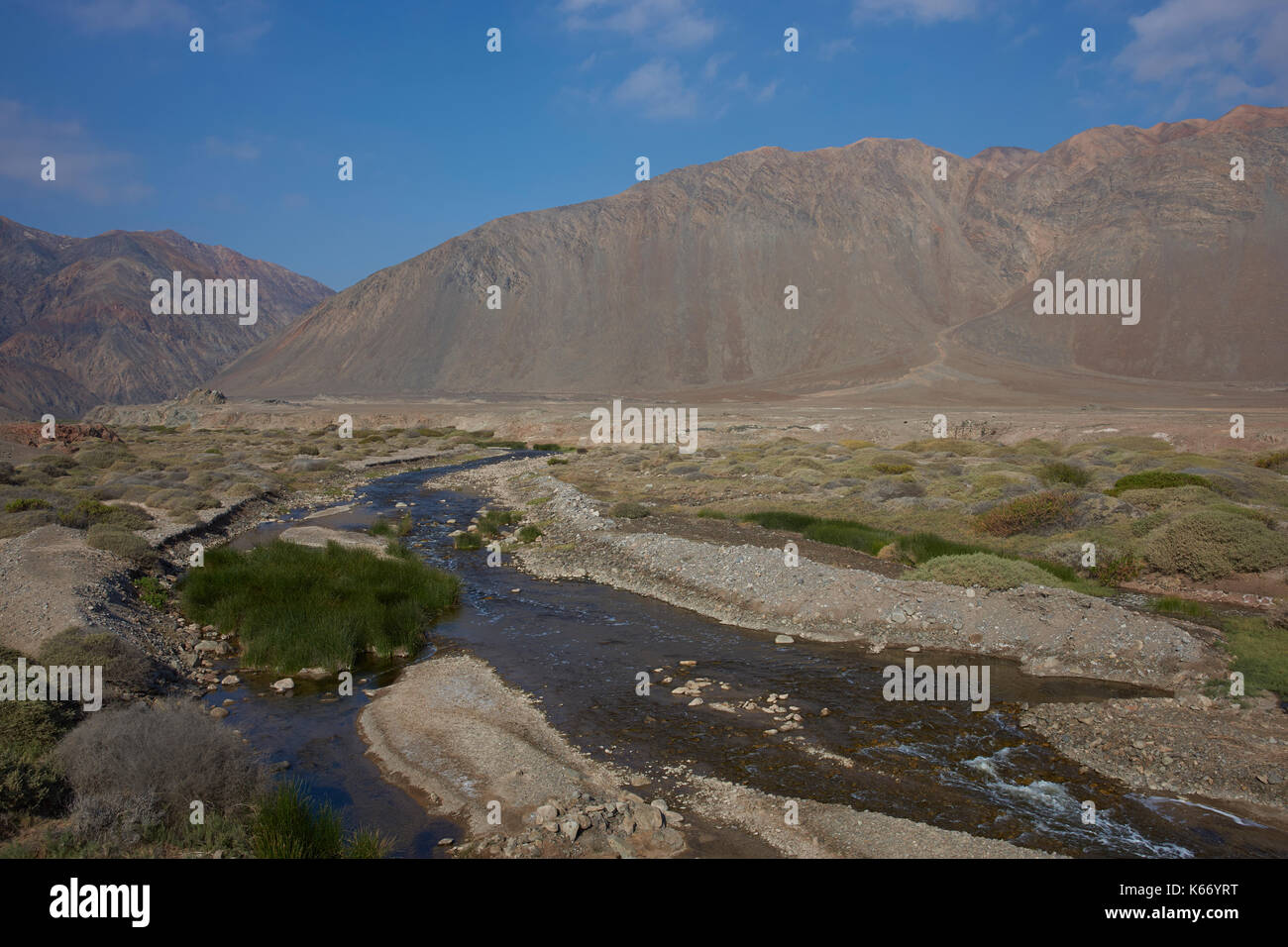 River Loa emerging from the Atacama Desert before flowing into the ...