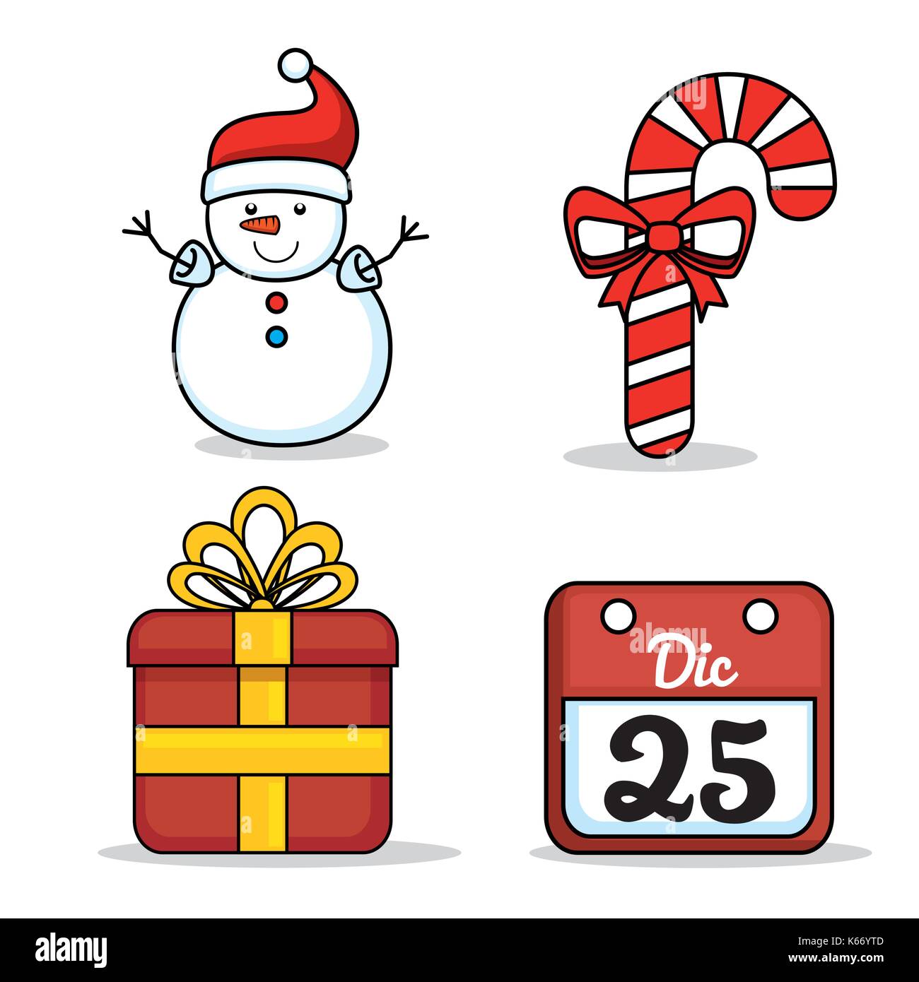 christmas holiday decoration set Stock Vector Image & Art - Alamy