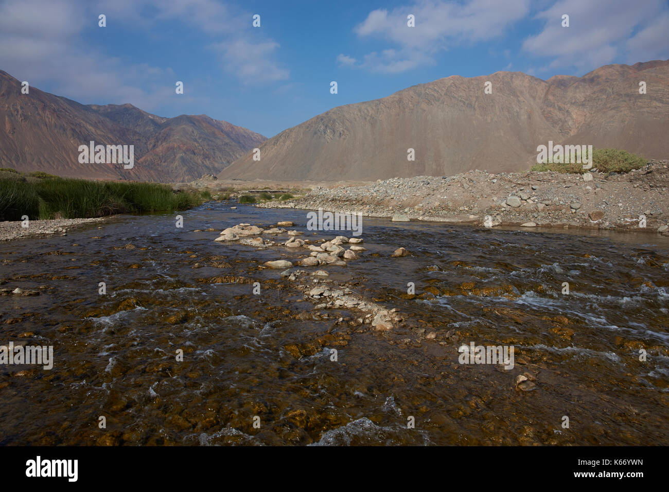 River Loa emerging from the Atacama Desert before flowing into the ...