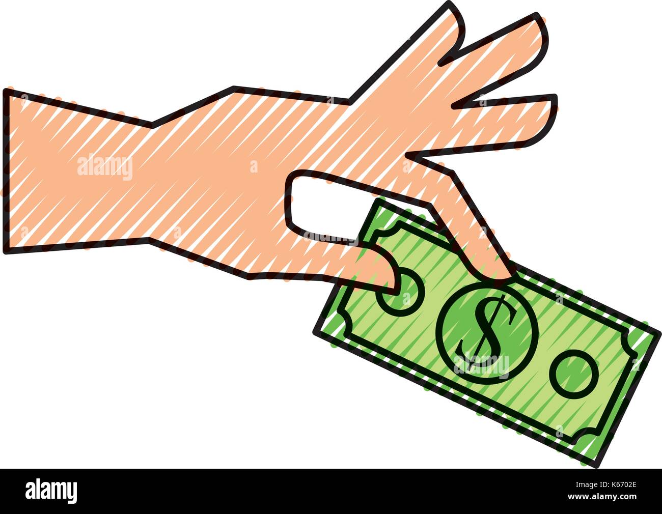 hand with banknote money business finance Stock Vector Image & Art - Alamy