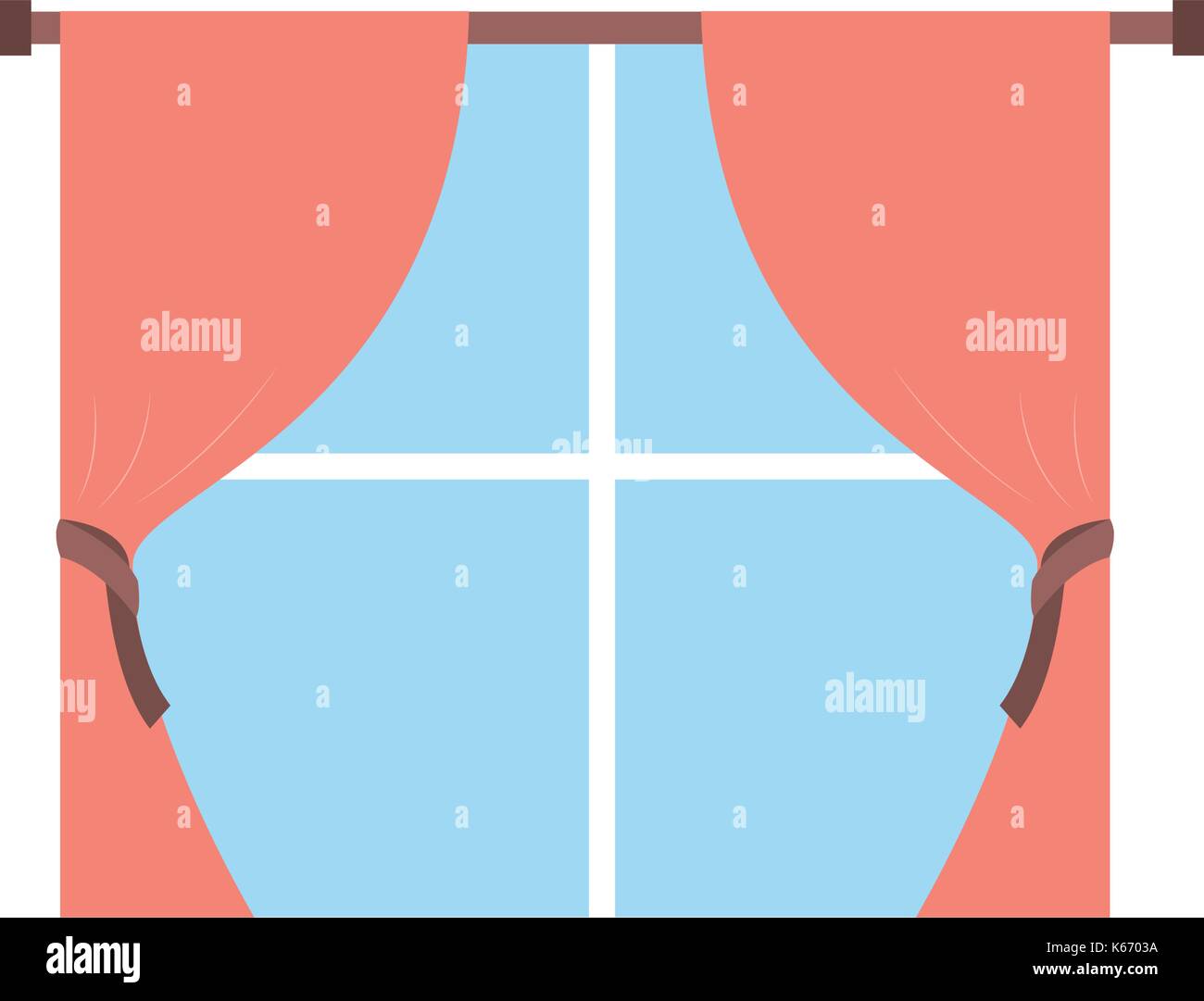 window curtains for house interior decoration style Stock Vector Image ...