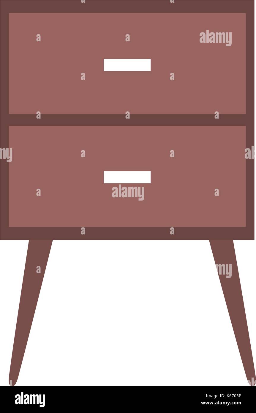 table drawer furniture interior decoration design element Stock Vector ...