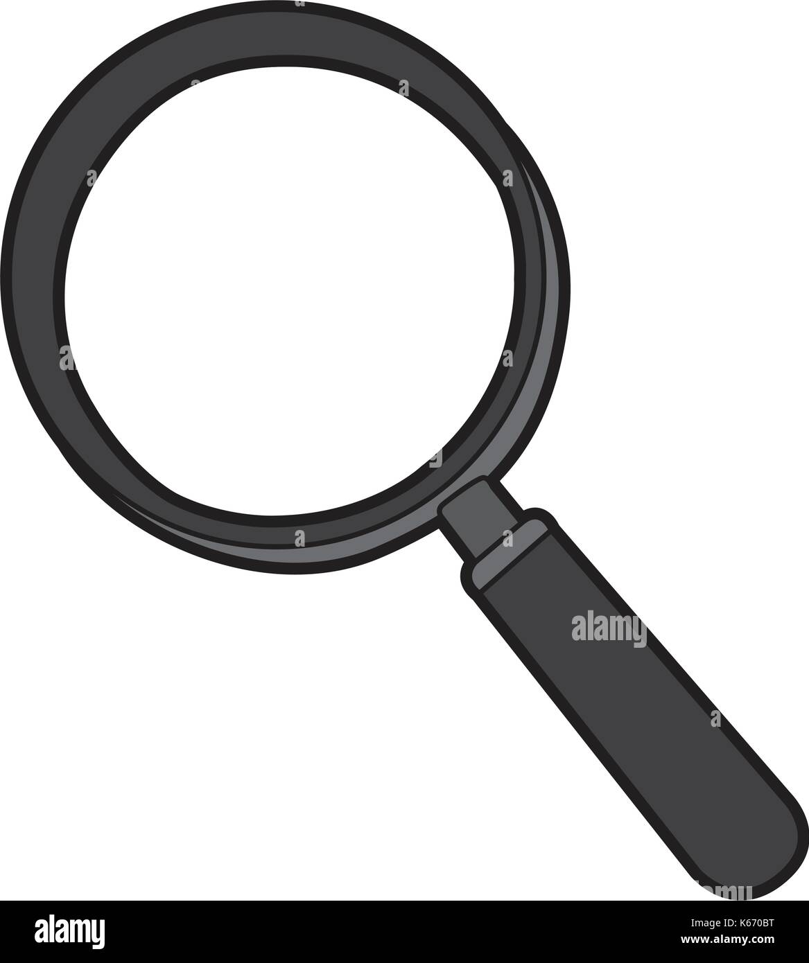 Magnifying glass vector sketch Cut Out Stock Images & Pictures - Alamy