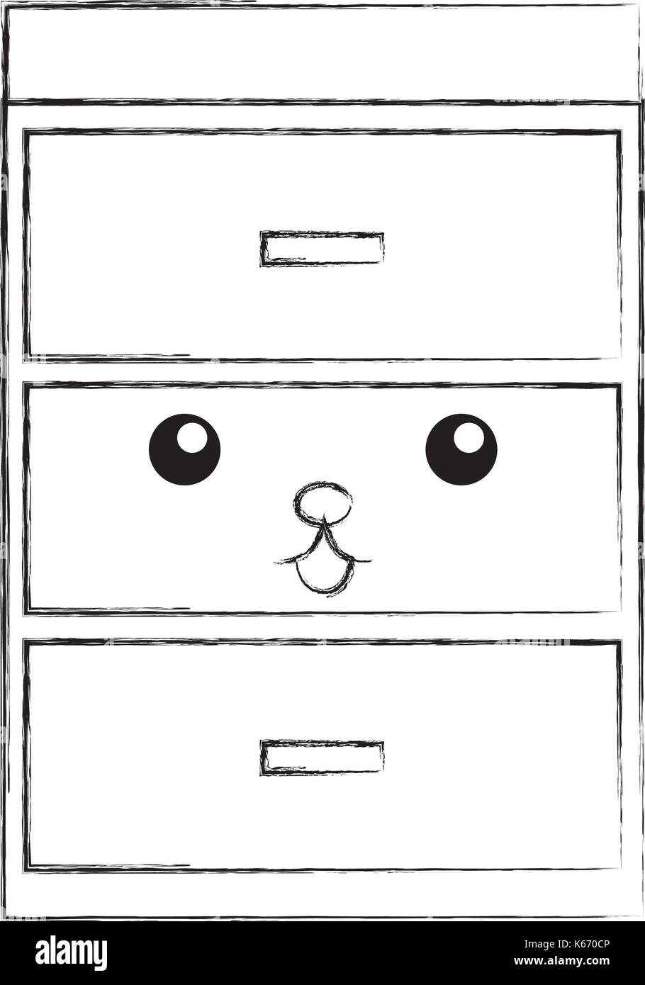 Wooden chest of drawers Stock Vector Images - Alamy