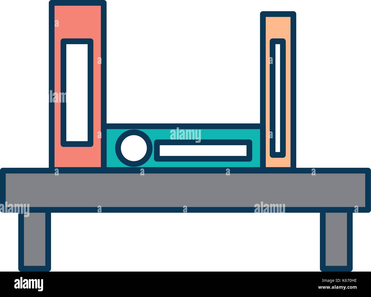 wooden bookshelf folder book literature office Stock Vector Image & Art ...