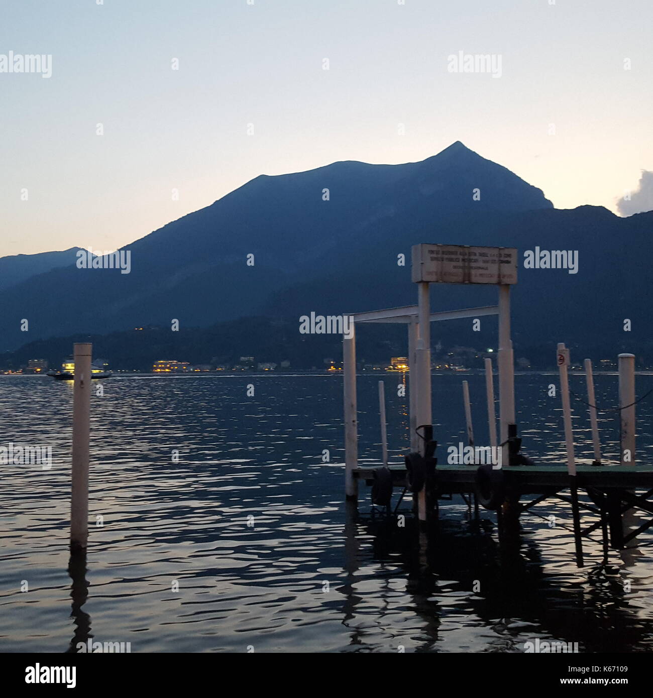 Lake Como at sunset Stock Photo - Alamy