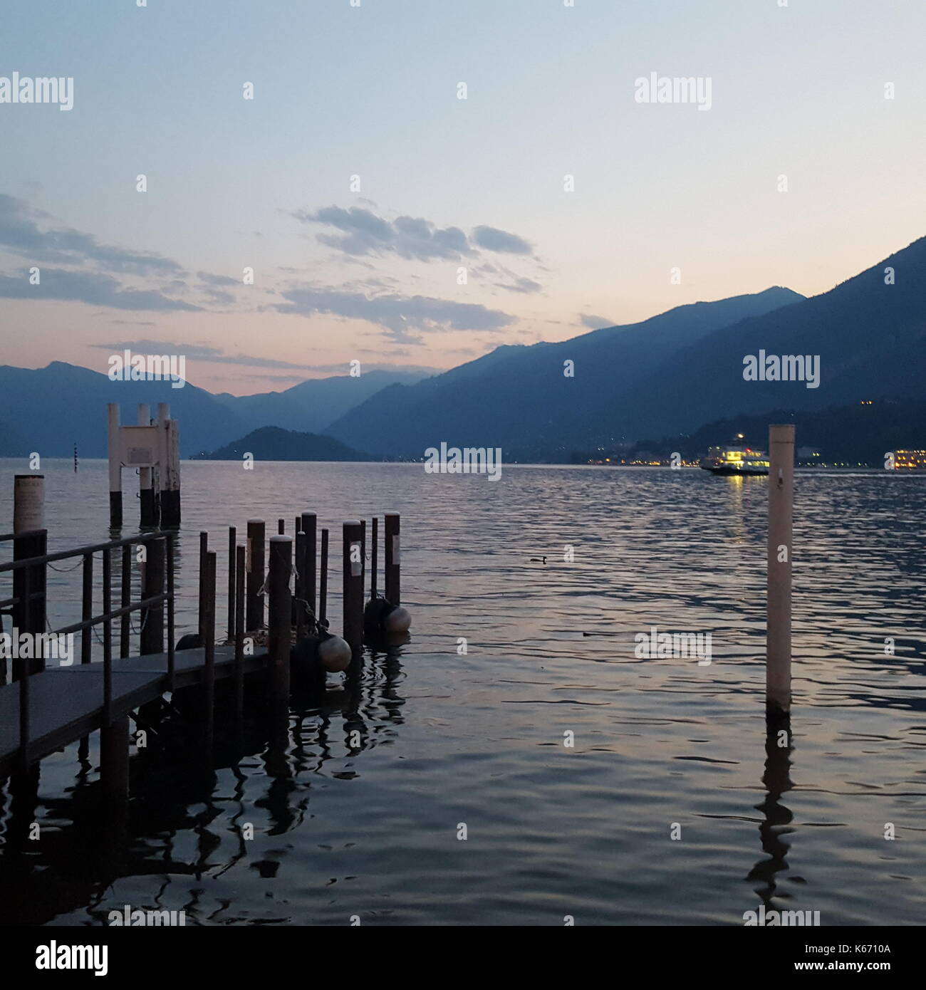 Lake Como at sunset Stock Photo - Alamy