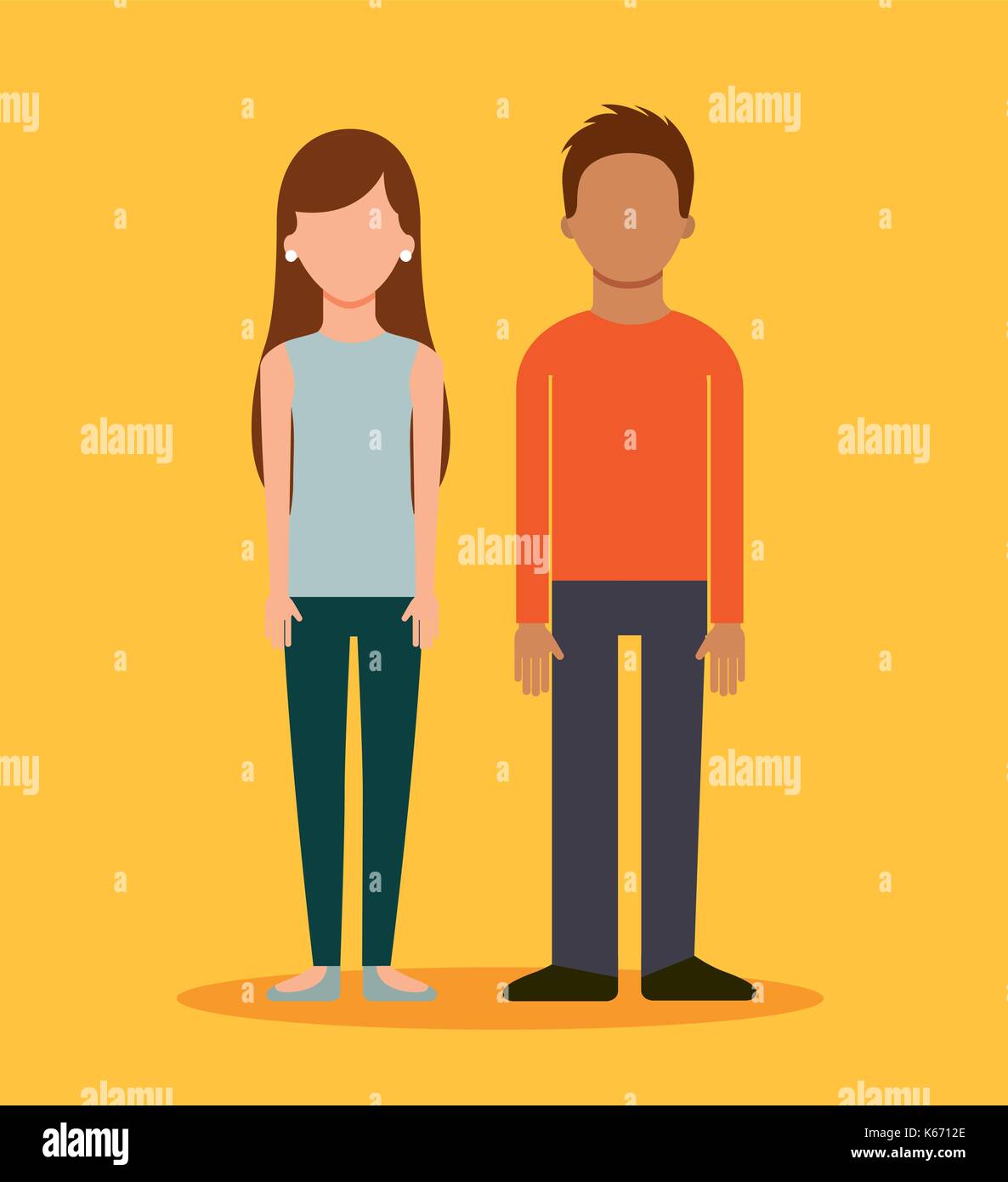 couple avatar business people together Stock Vector Image & Art - Alamy