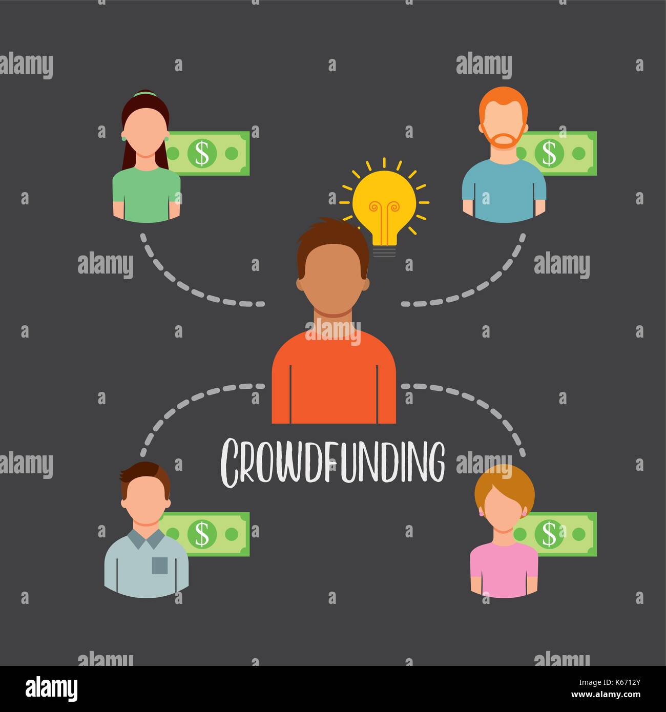 crowdfunding people sponsor capital money Stock Vector Image & Art - Alamy
