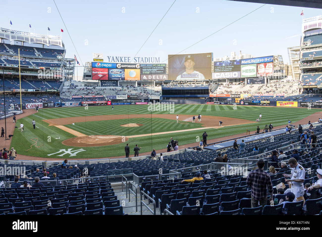 Yankees Baseball Stadium New York Grass High Resolution Stock ...