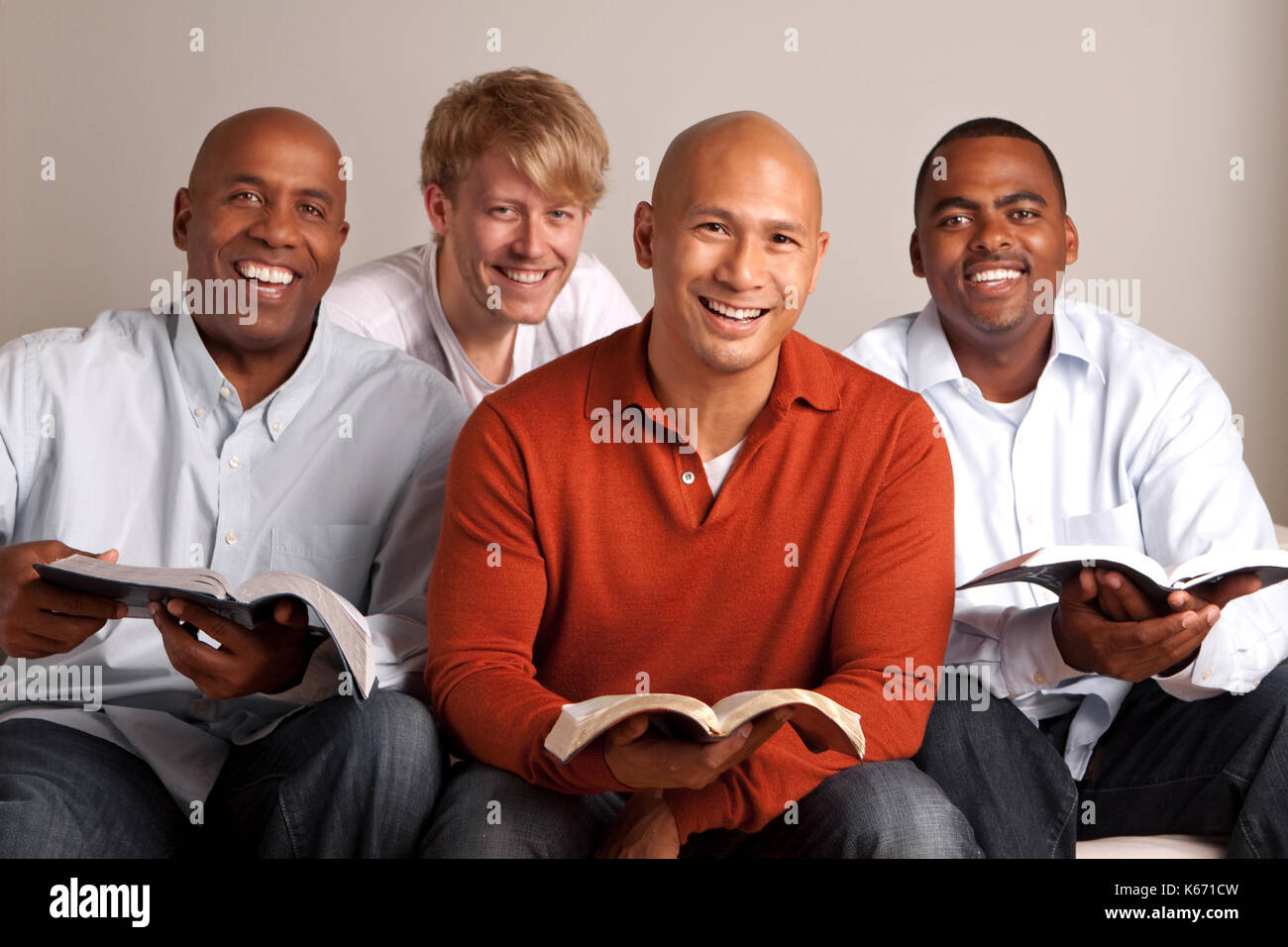 Diverse group of men studying together Stock Photo - Alamy