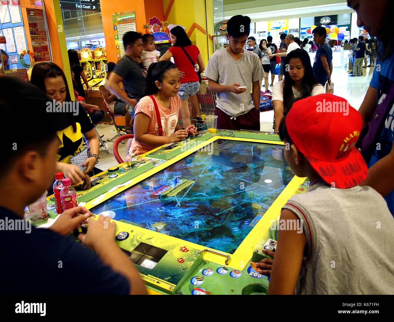 ANTIPOLO CITY, PHILIPPINES - SEPTEMBER 10, 2017: Customers enjoy the ...
