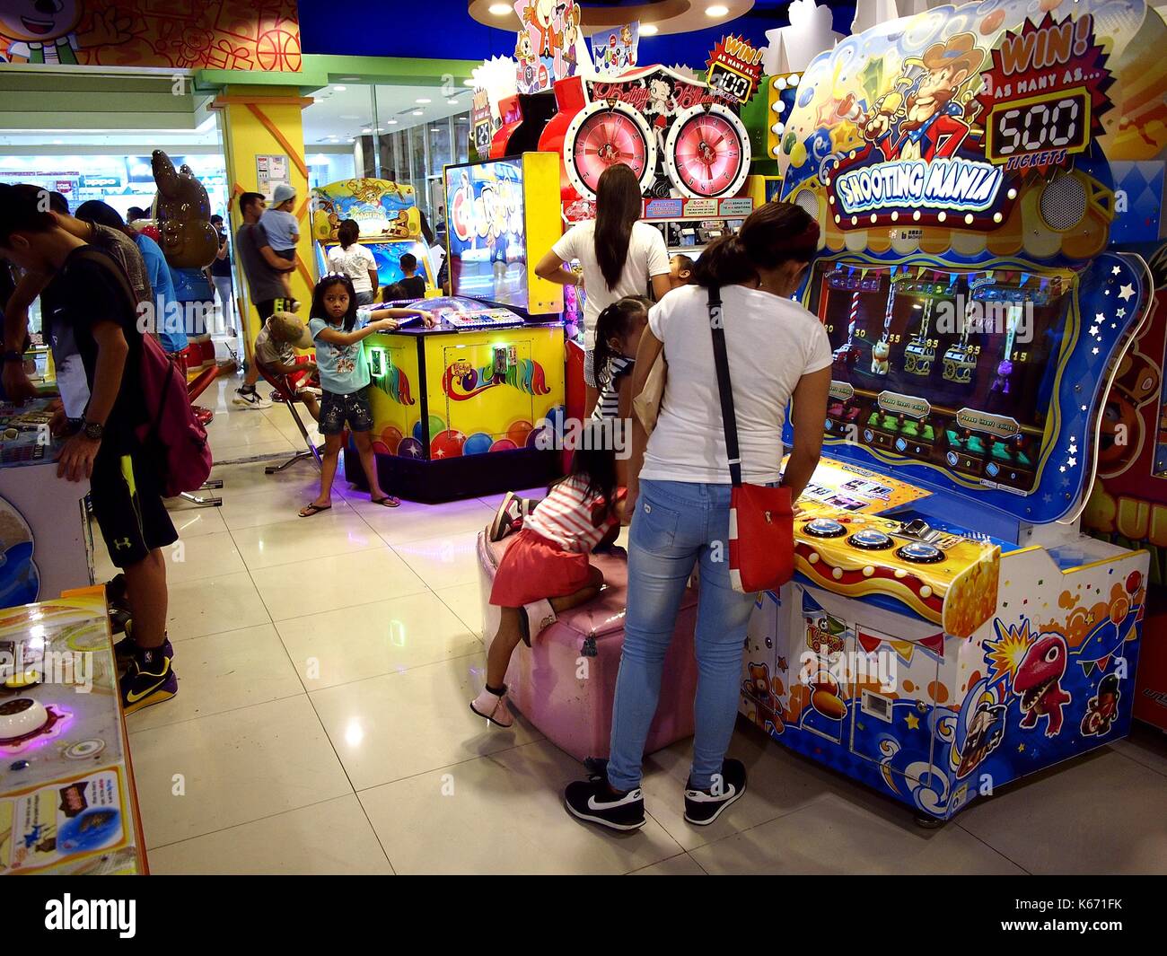 ANTIPOLO CITY, PHILIPPINES - SEPTEMBER 10, 2017: Customers enjoy the ...