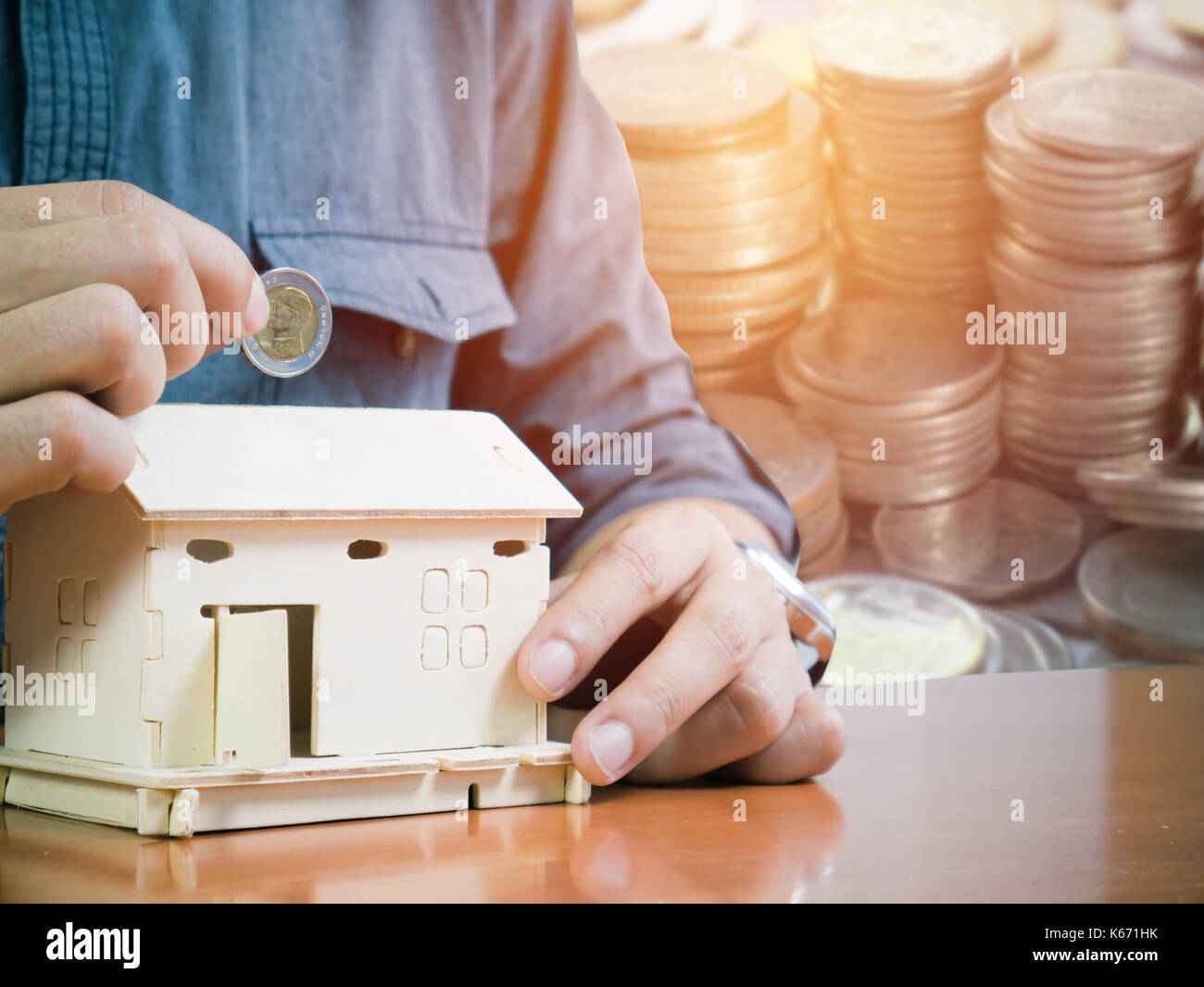 Saving money home hi-res stock photography and images - Alamy
