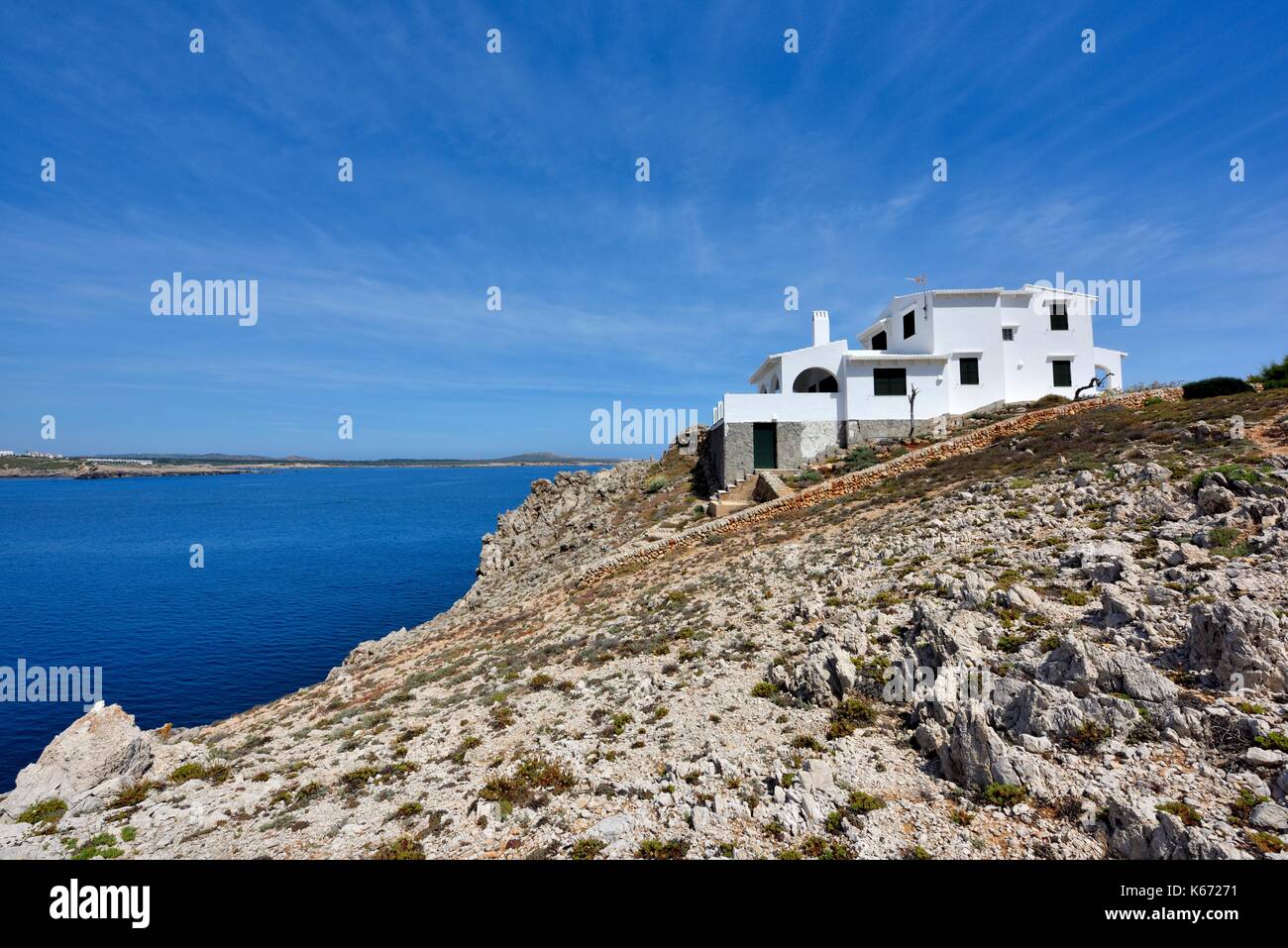 Luxury holiday villa on a rocky hillside in Arenal den castell Minorca ...