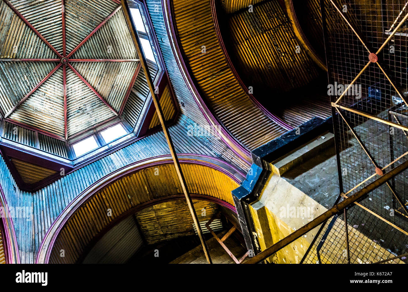 The inside of former prison in Melbourne called Old Melbourne Gaol ...