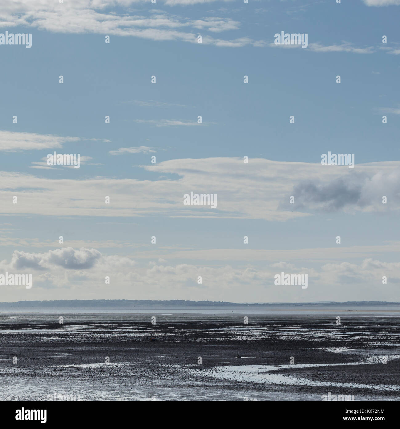Wide Open Sky Looking Towards Kent Across the Estuary from Westcliff-on ...