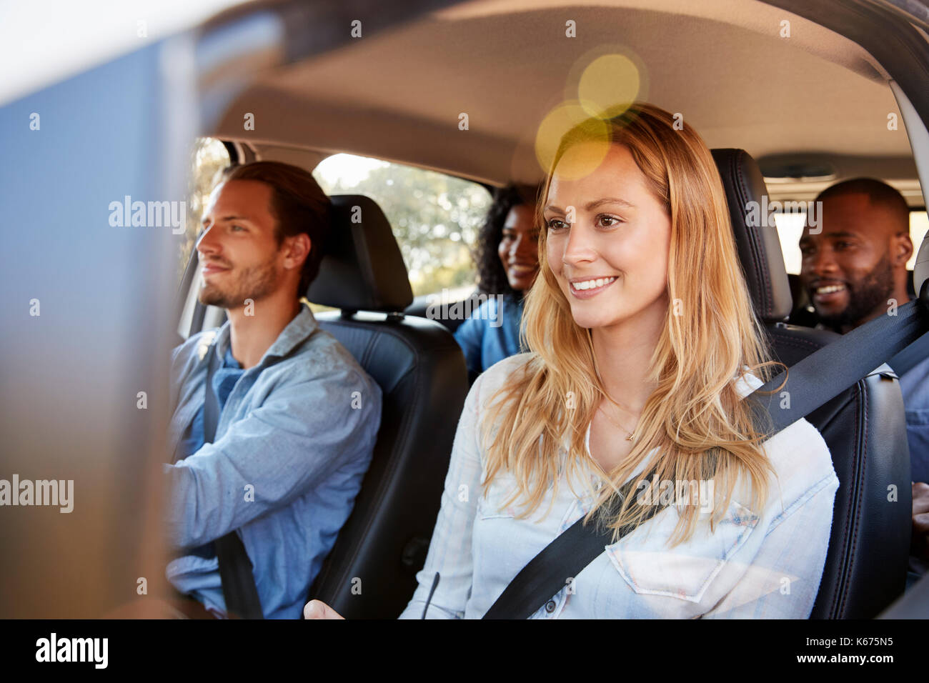 Multi ethnic couple in road hi-res stock photography and images - Alamy