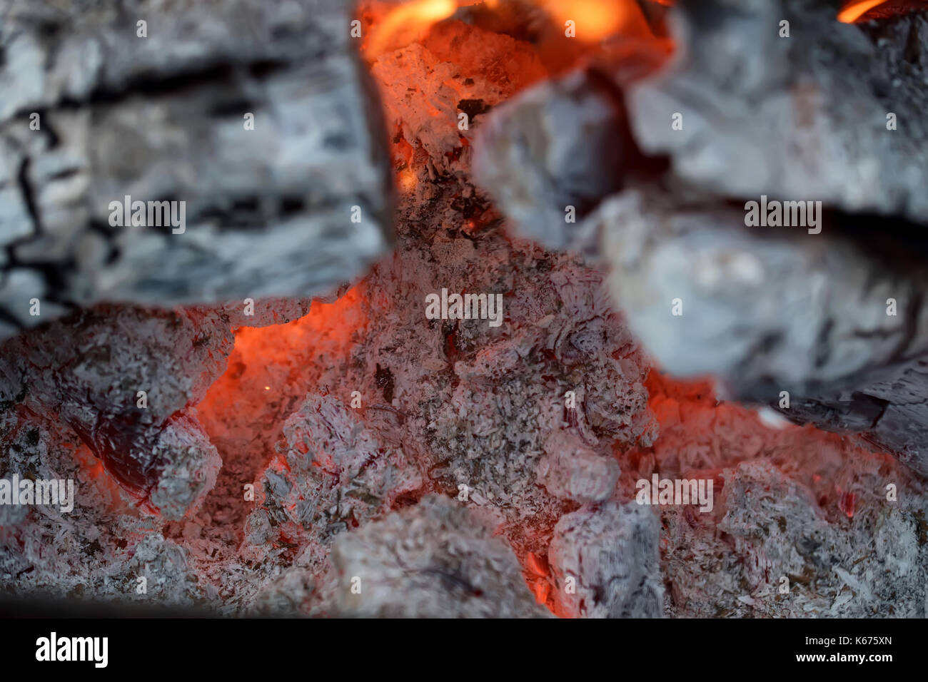 Coal and ember in fire Stock Photo - Alamy