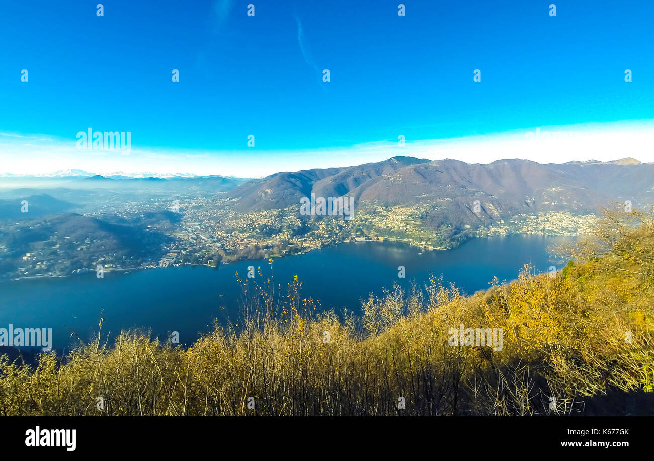 Aerial town view from brunate hi-res stock photography and images - Alamy