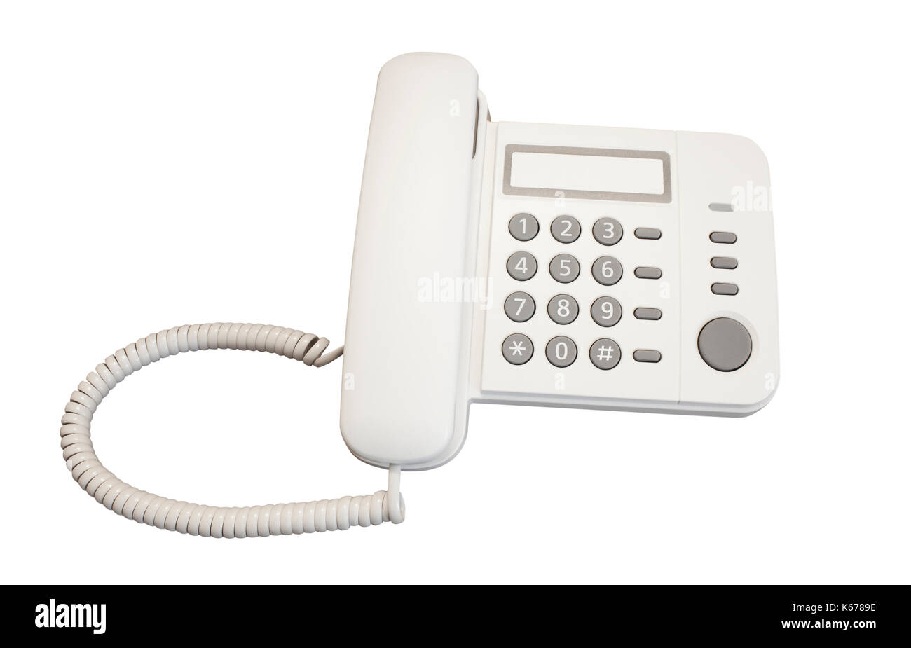 home telephone isolated on white Stock Photo - Alamy
