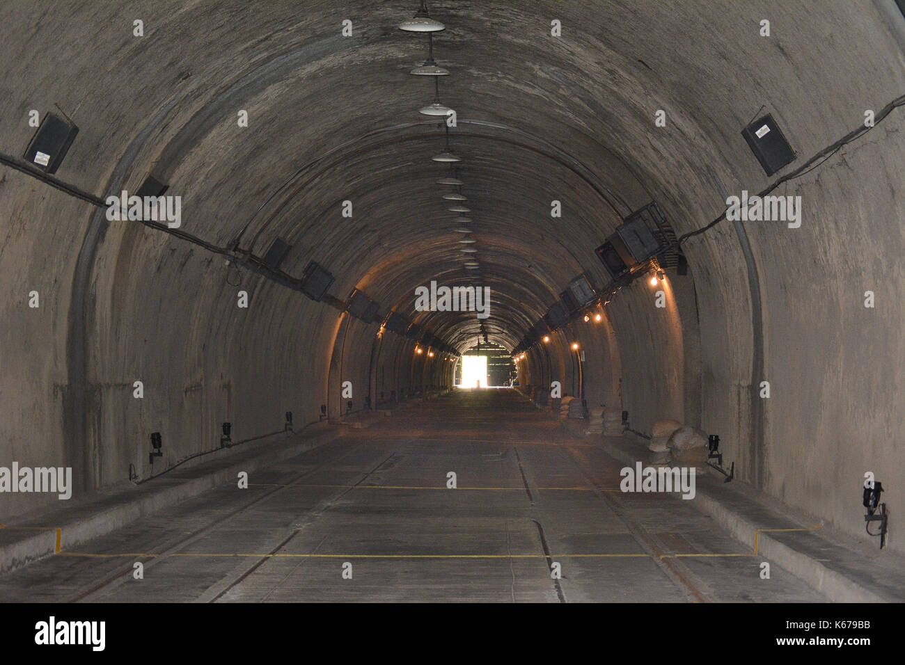 CORREGIDOR, PHILIPPINES - APRIL 3, 2016: Malinta Tunnel. The tunnel was ...