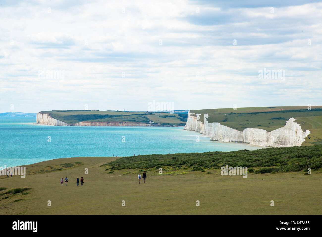 cliff coast with Seven Sisters in Sussex, England Stock Photo - Alamy