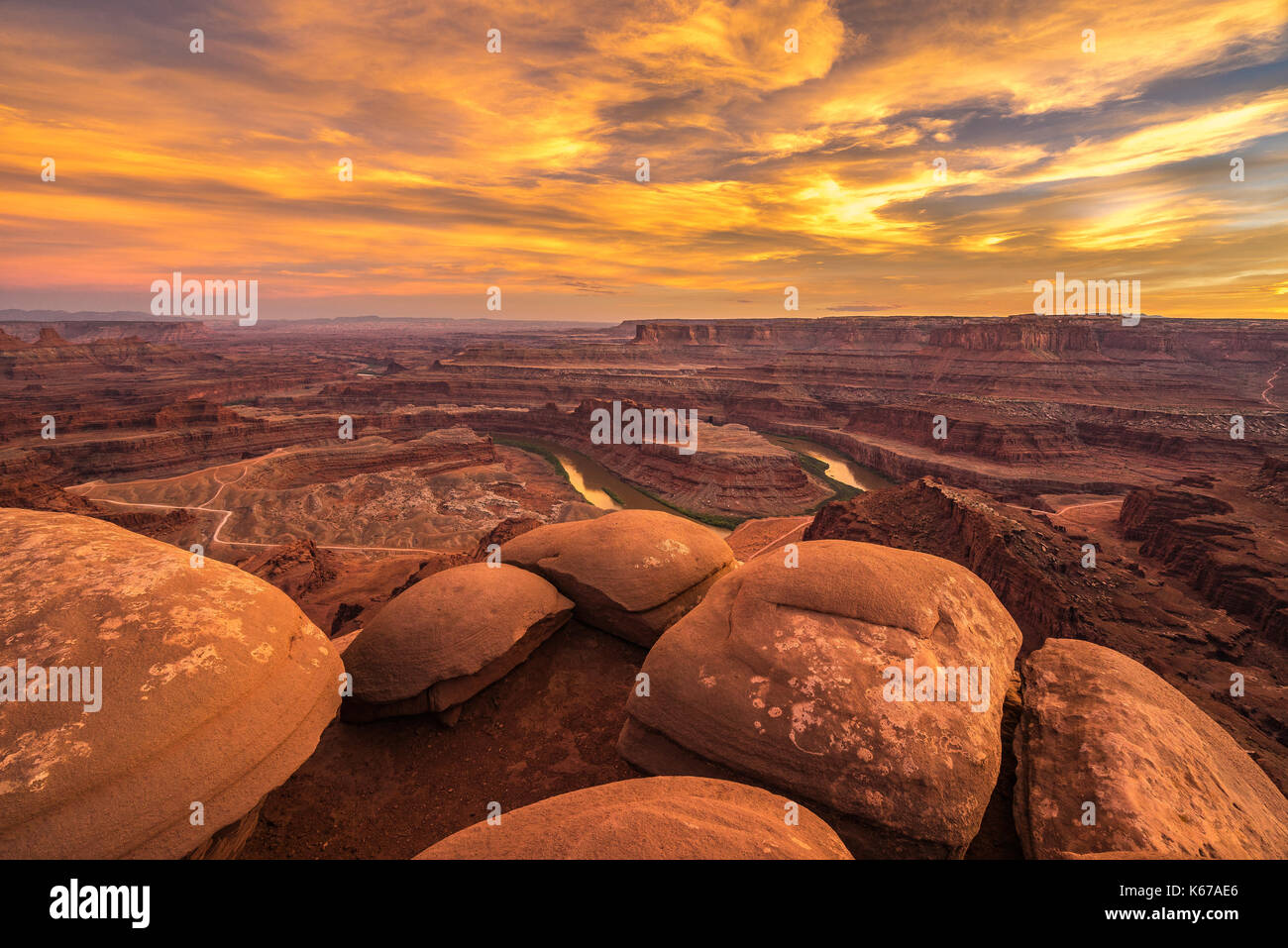 Sunset at Dead Horse Point, Moab, Utah, United States Stock Photo - Alamy