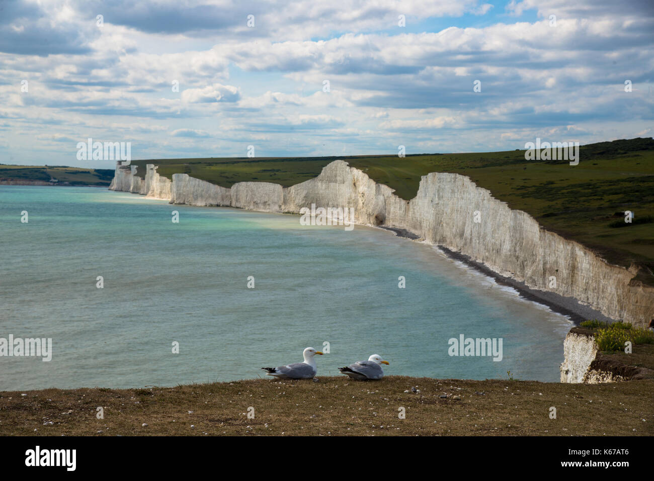 cliff coast with Seven Sisters in Sussex, England Stock Photo - Alamy