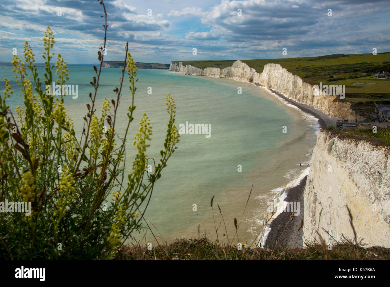 cliff coast with Seven Sisters in Sussex, England Stock Photo - Alamy