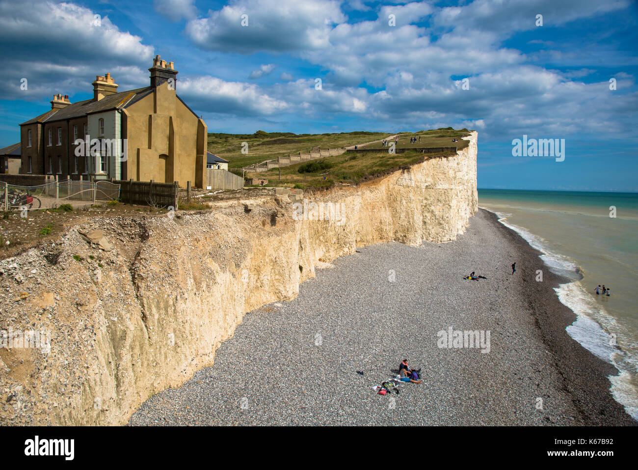 cliff coast with Seven Sisters in Sussex, England Stock Photo - Alamy