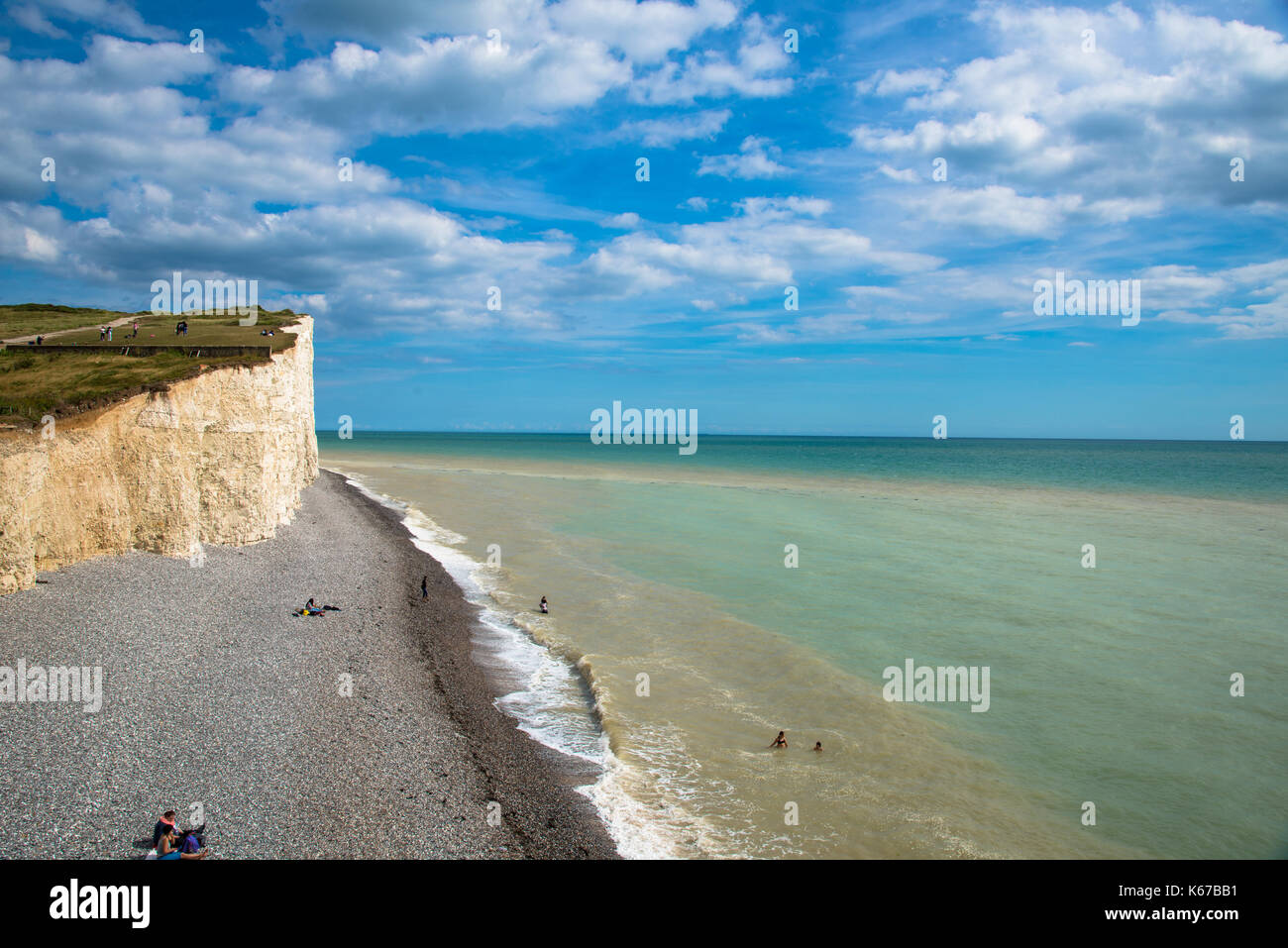 cliff coast with Seven Sisters in Sussex, England Stock Photo - Alamy