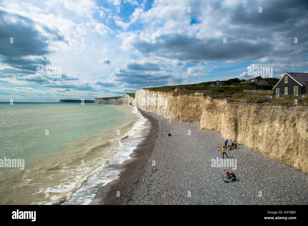 cliff coast with Seven Sisters in Sussex, England Stock Photo - Alamy