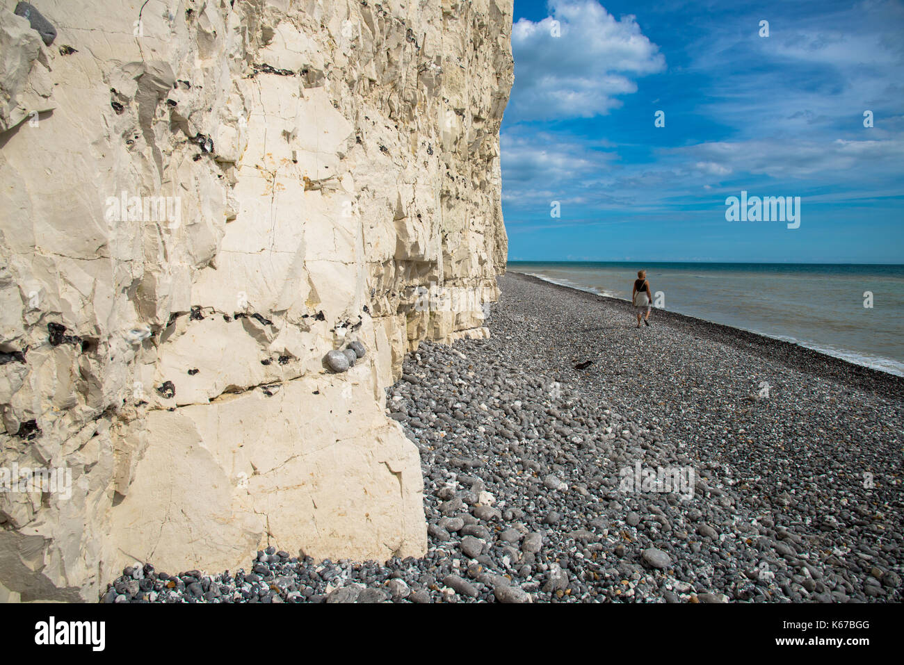 cliff coast with Seven Sisters in Sussex, England Stock Photo - Alamy