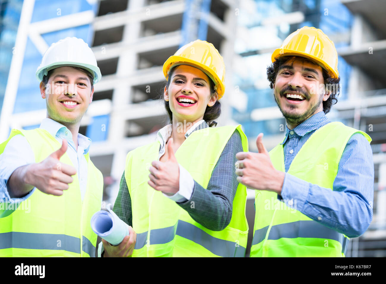 Team of civil engineers and architects at construction Stock Photo - Alamy
