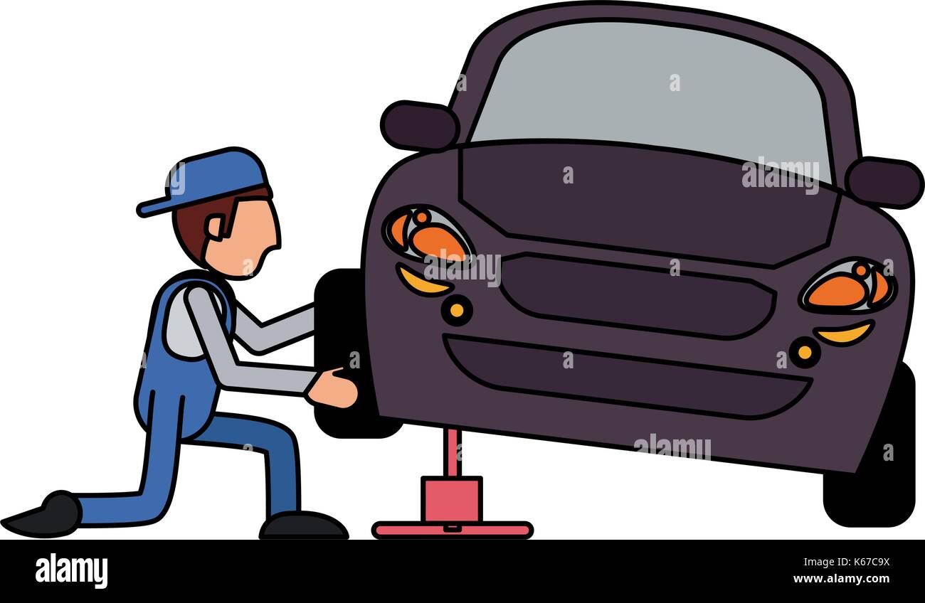 worker car workshop icon image Stock Vector Image & Art - Alamy