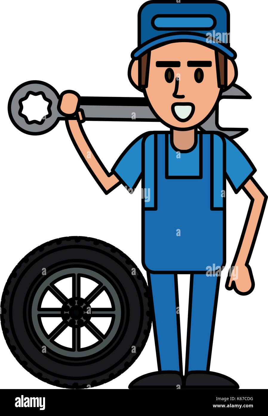 worker car workshop icon image Stock Vector Image & Art - Alamy