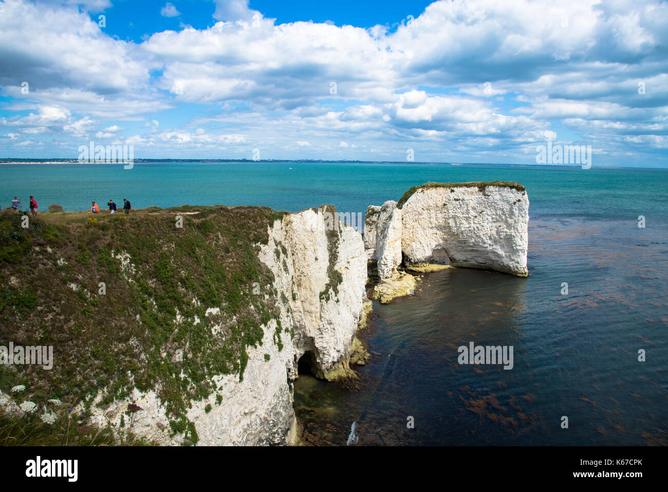 Old Harry, chalk cliffs at the so called Jurassic coast in Dorset ...