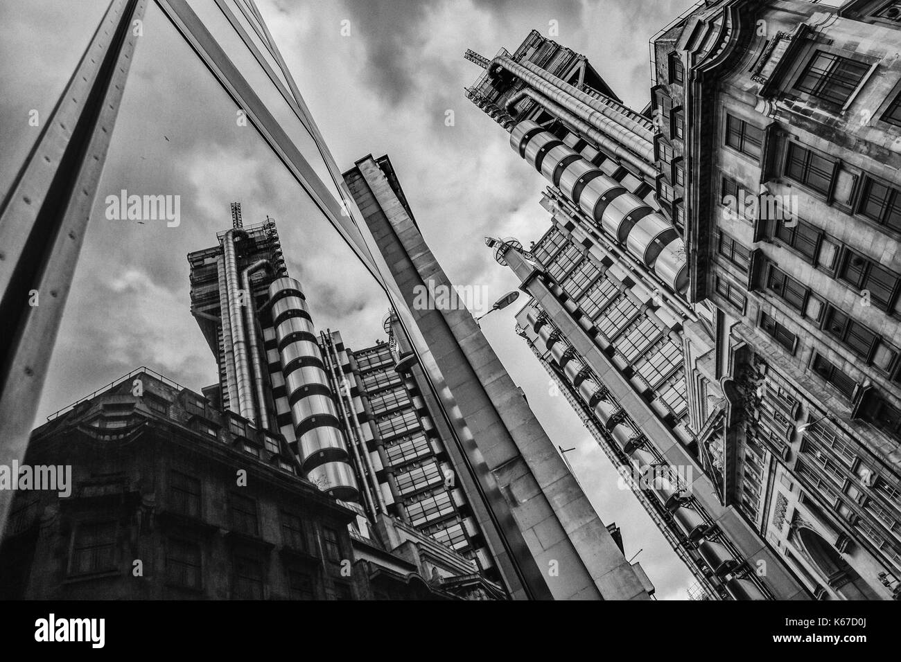 Lloyds Building, reflection, London Stock Photo - Alamy