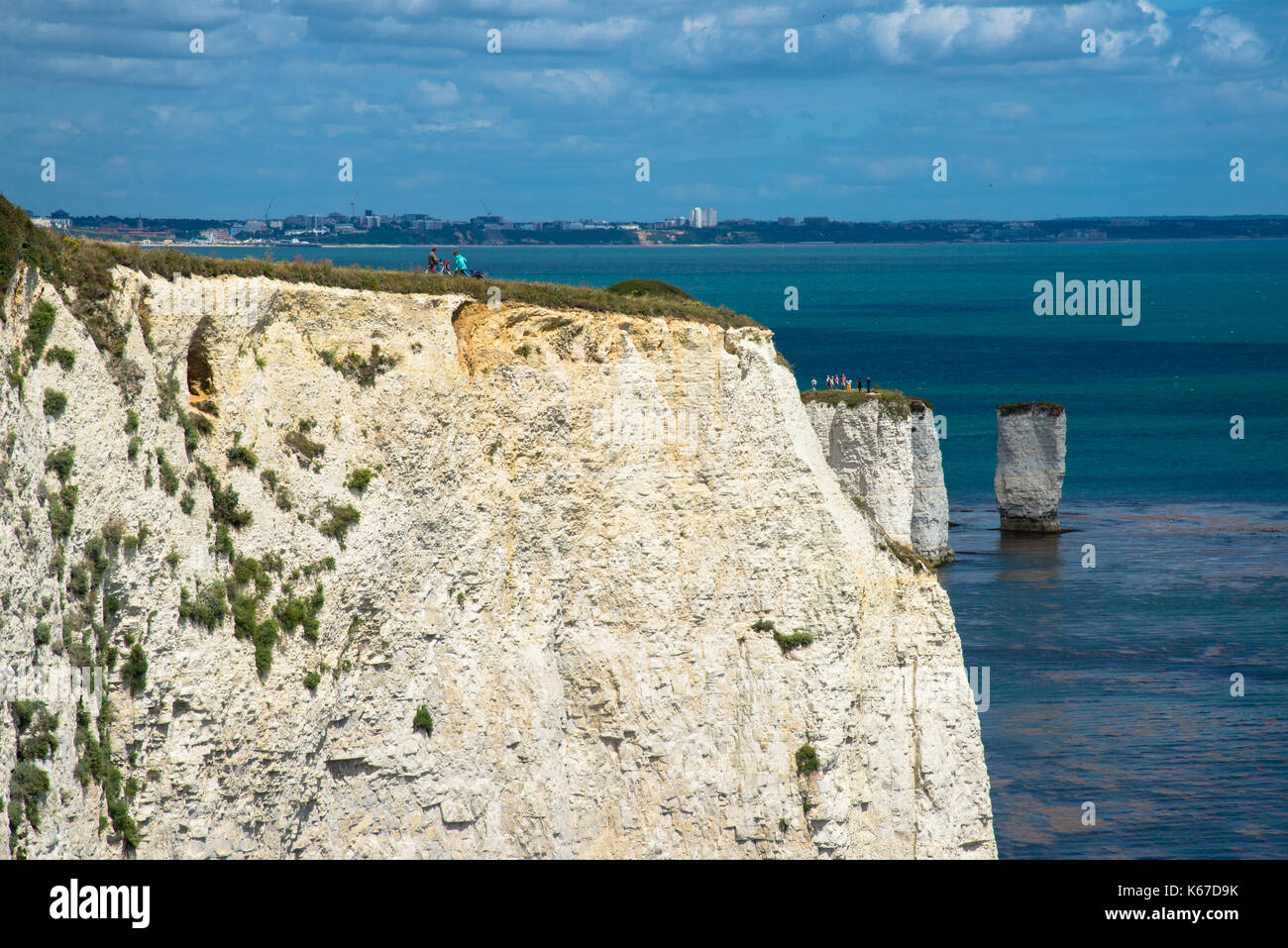 Old Harry, chalk cliffs at the so called Jurassic coast in Dorset ...