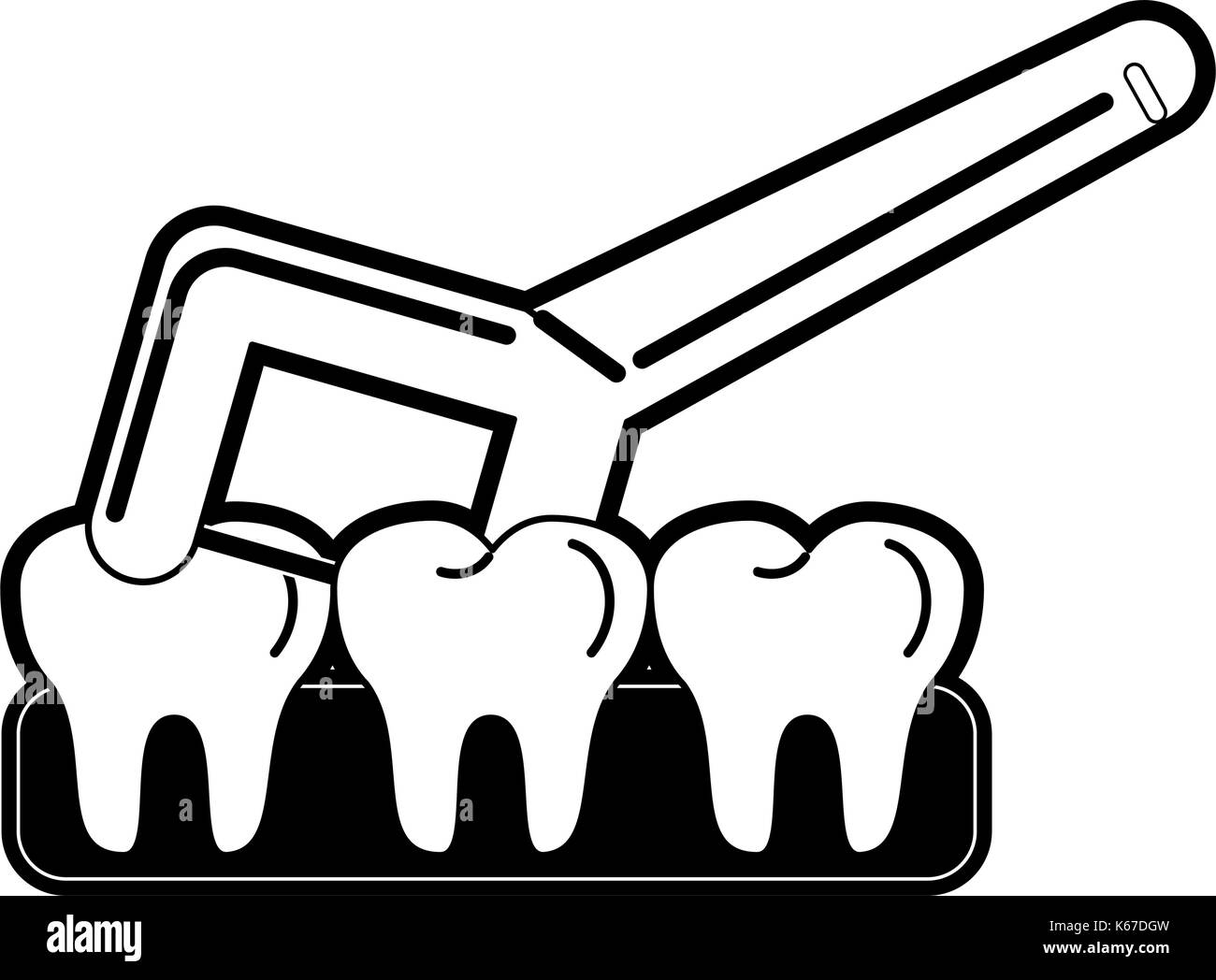 Flossing their teeth Stock Vector Images - Alamy
