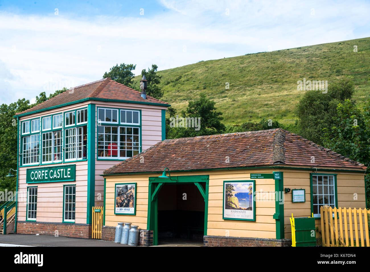 Corfe castle train station, Dorset, England Stock Photo - Alamy