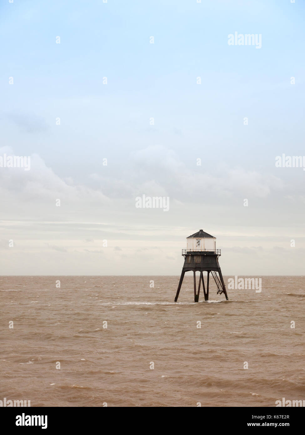 old sea structure light house Harwich sea bay beach; England; UK Stock ...