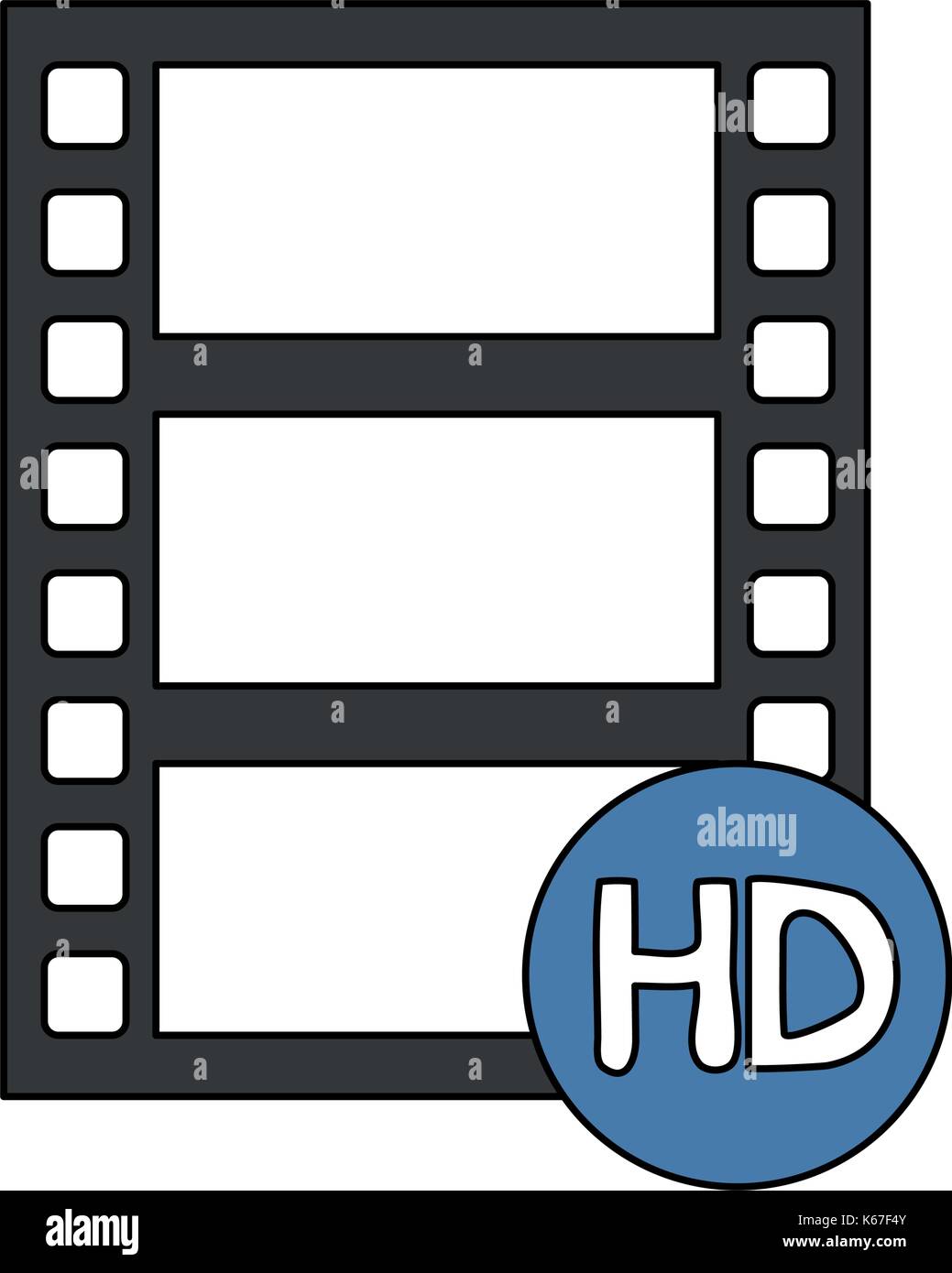 video tape segment hd icon image Stock Vector Image & Art - Alamy