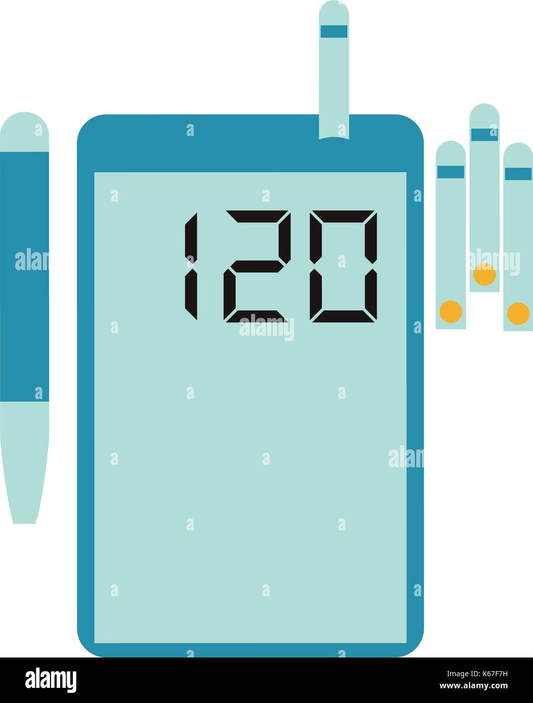Digital glucometer device Stock Vector Images - Alamy
