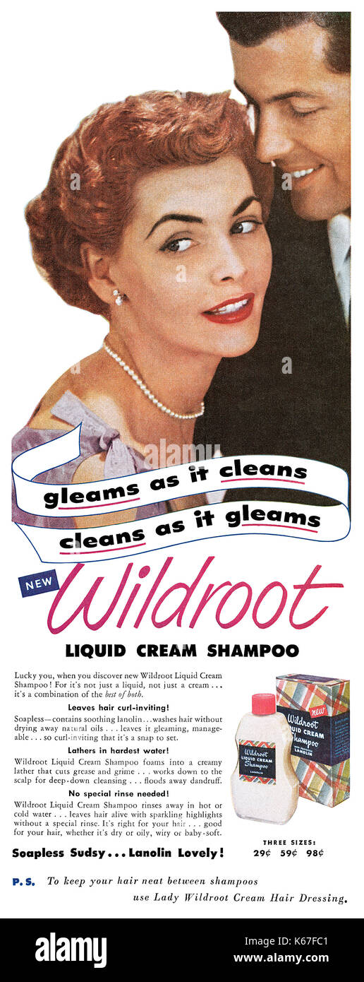 Vintage haircare ad hi-res stock photography and images - Alamy